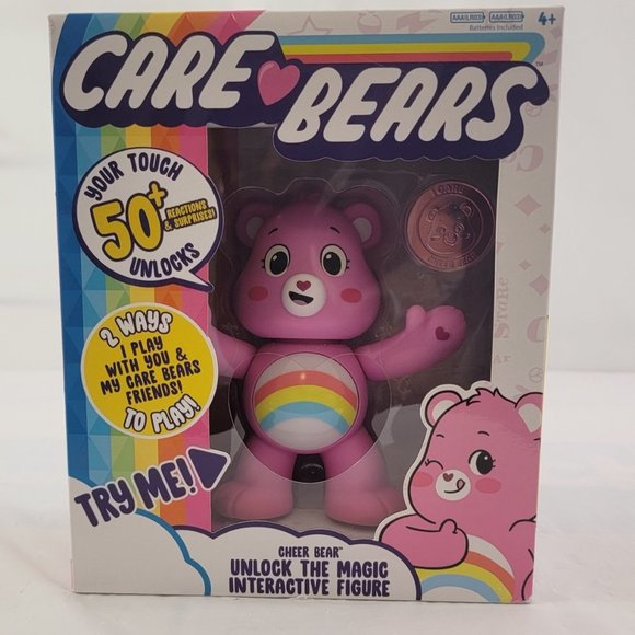 Care Bears | Toys | Care Bears Interactive Pink Bear Figure 5 Reactions ...